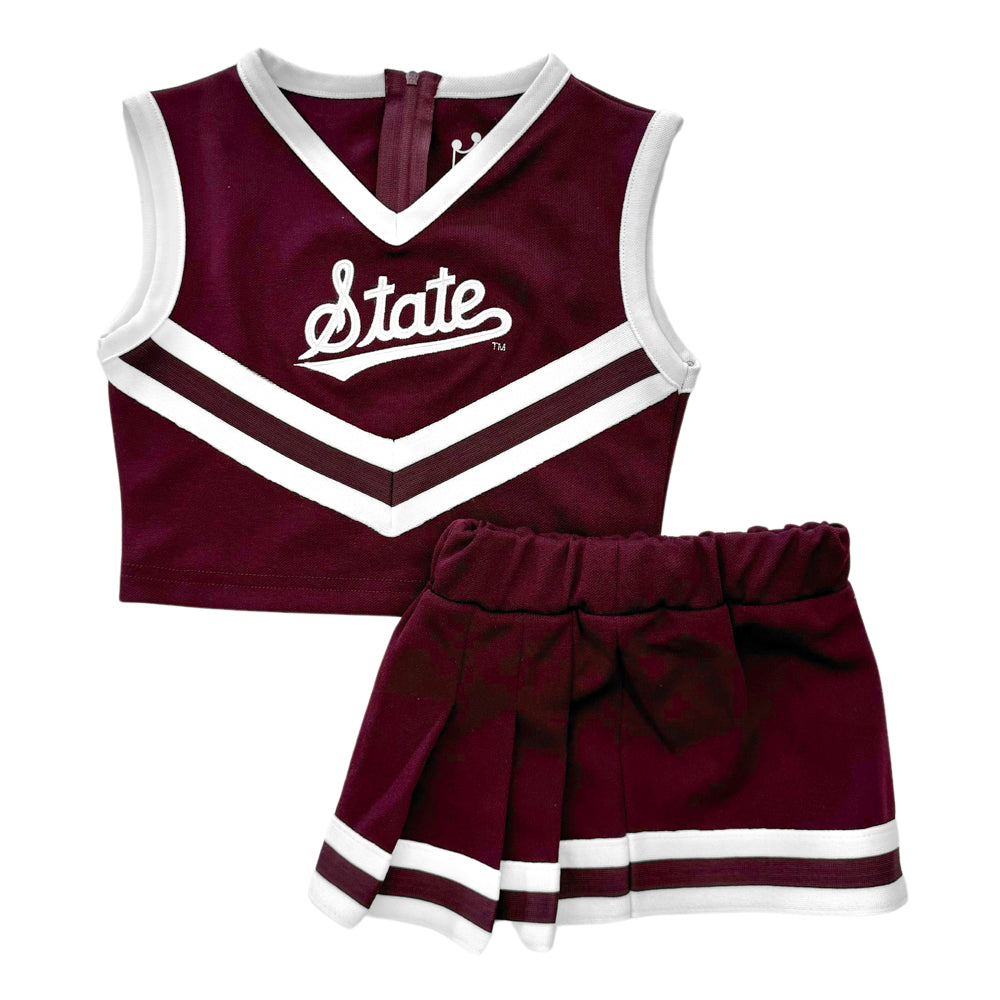State Script 2-Piece Cheer Uniform – Maroon & Co