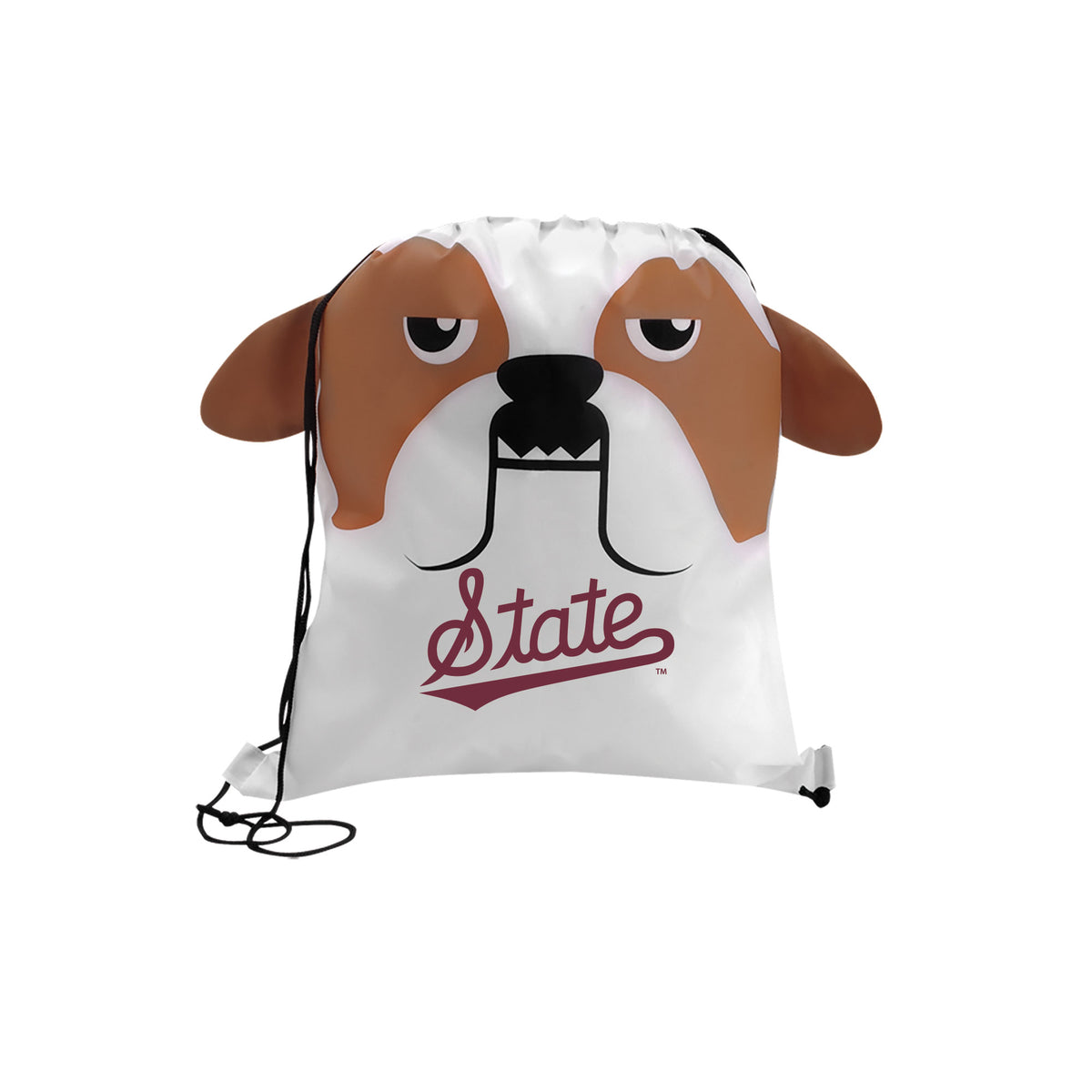Bulldog Drawstring Bag – Maroon & Co