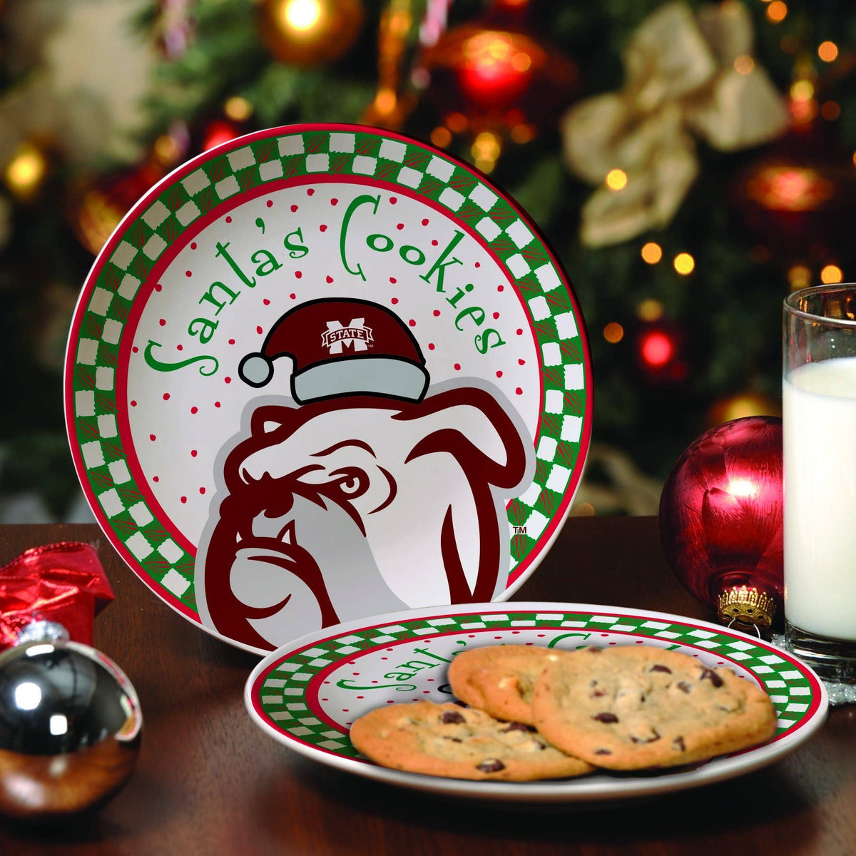 MSU Santa Cookie Plate – Maroon & Co