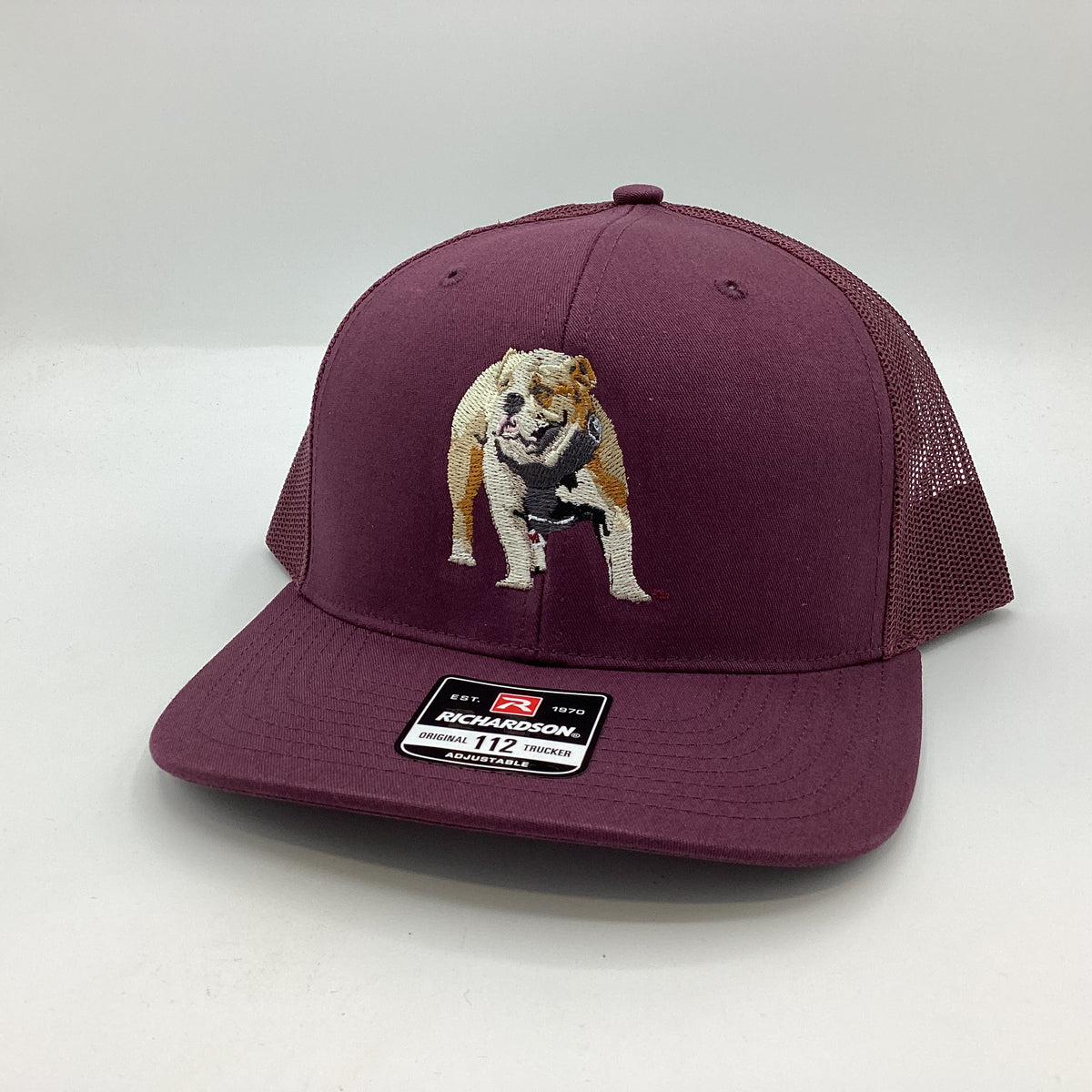 Embroidered Bully 112 Cap – Maroon & Co
