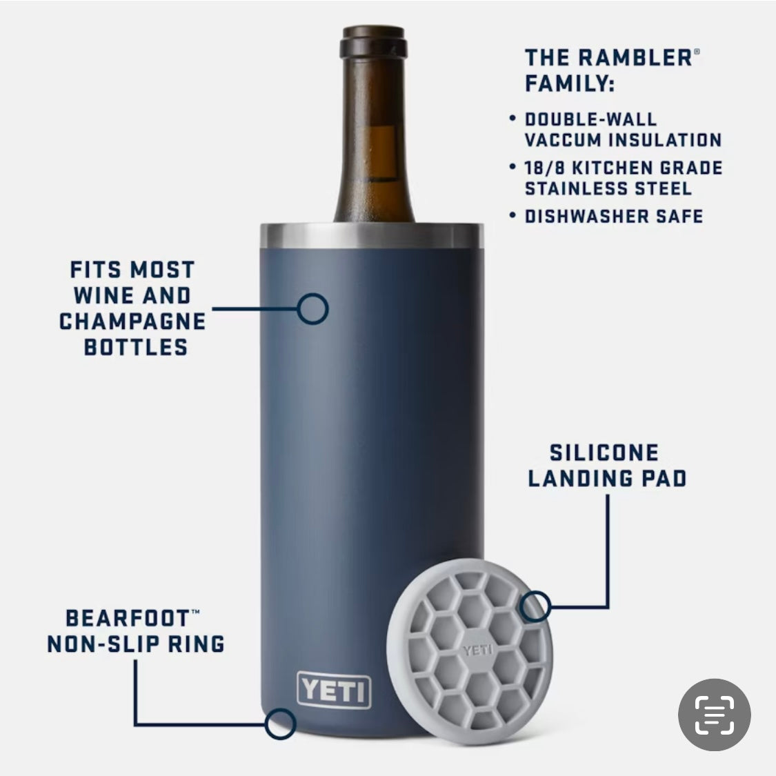 YETI® Rambler™ Wine Chiller – Wild Vine Red – Maroon & Co