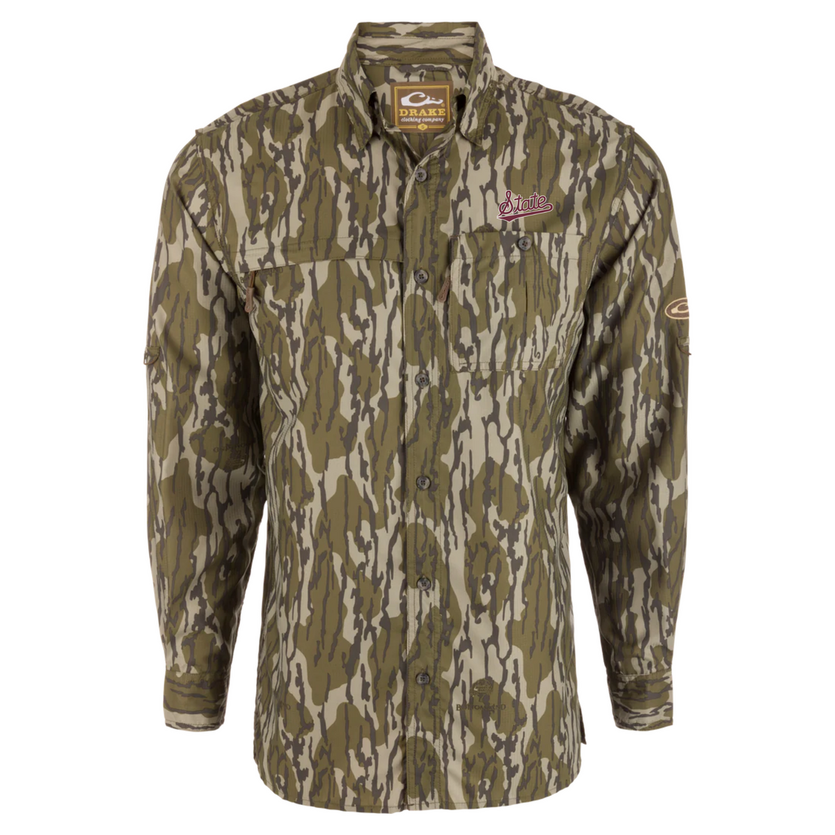 State Script Bottomland Flyweight Shirt – Maroon & Co
