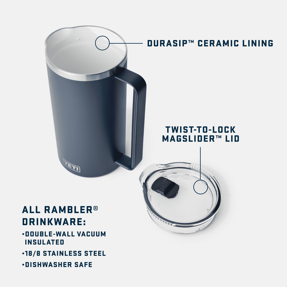 YETI Rambler 64oz Pitcher – Maroon & Co