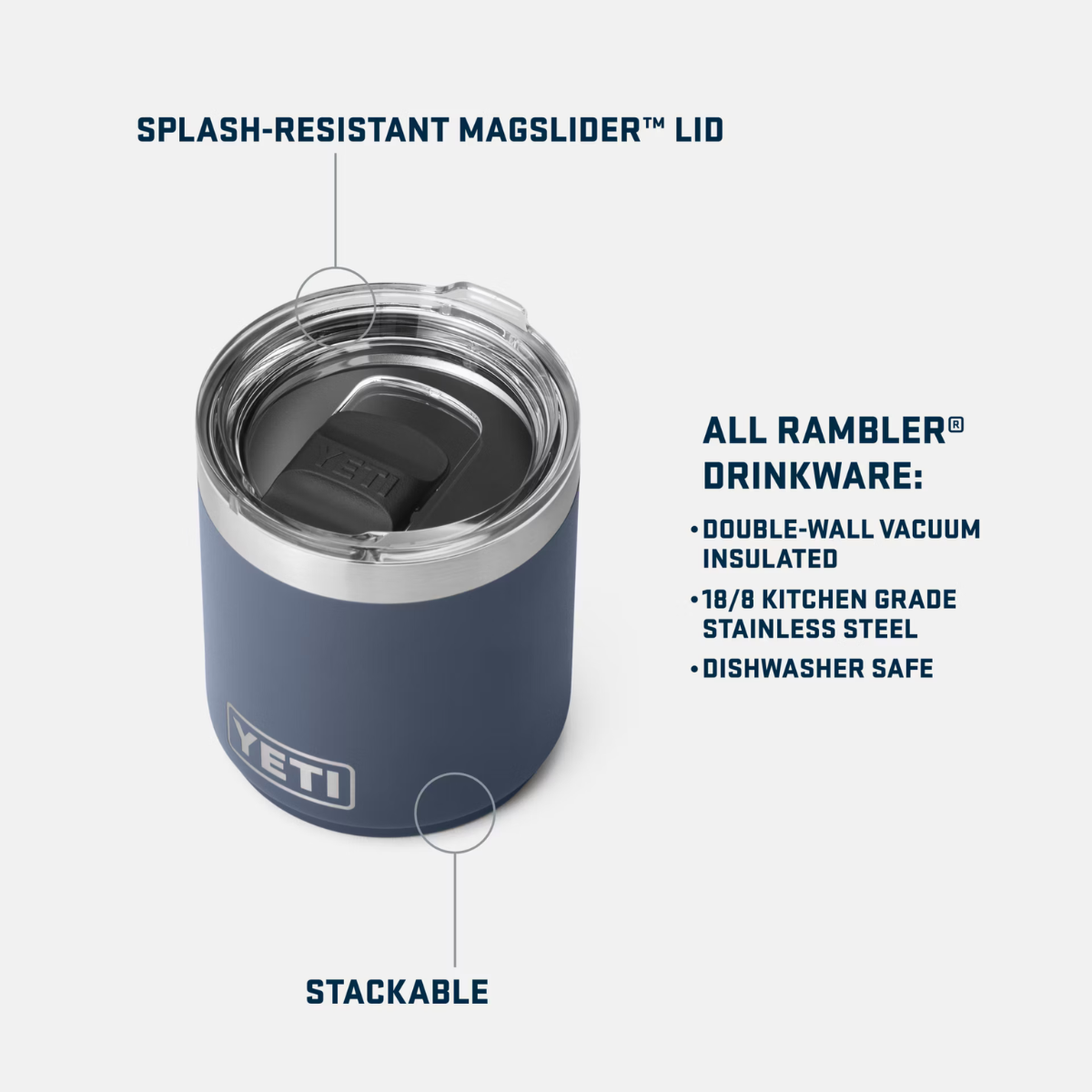 YETI Rambler 10oz Stackable Lowball – Maroon & Co