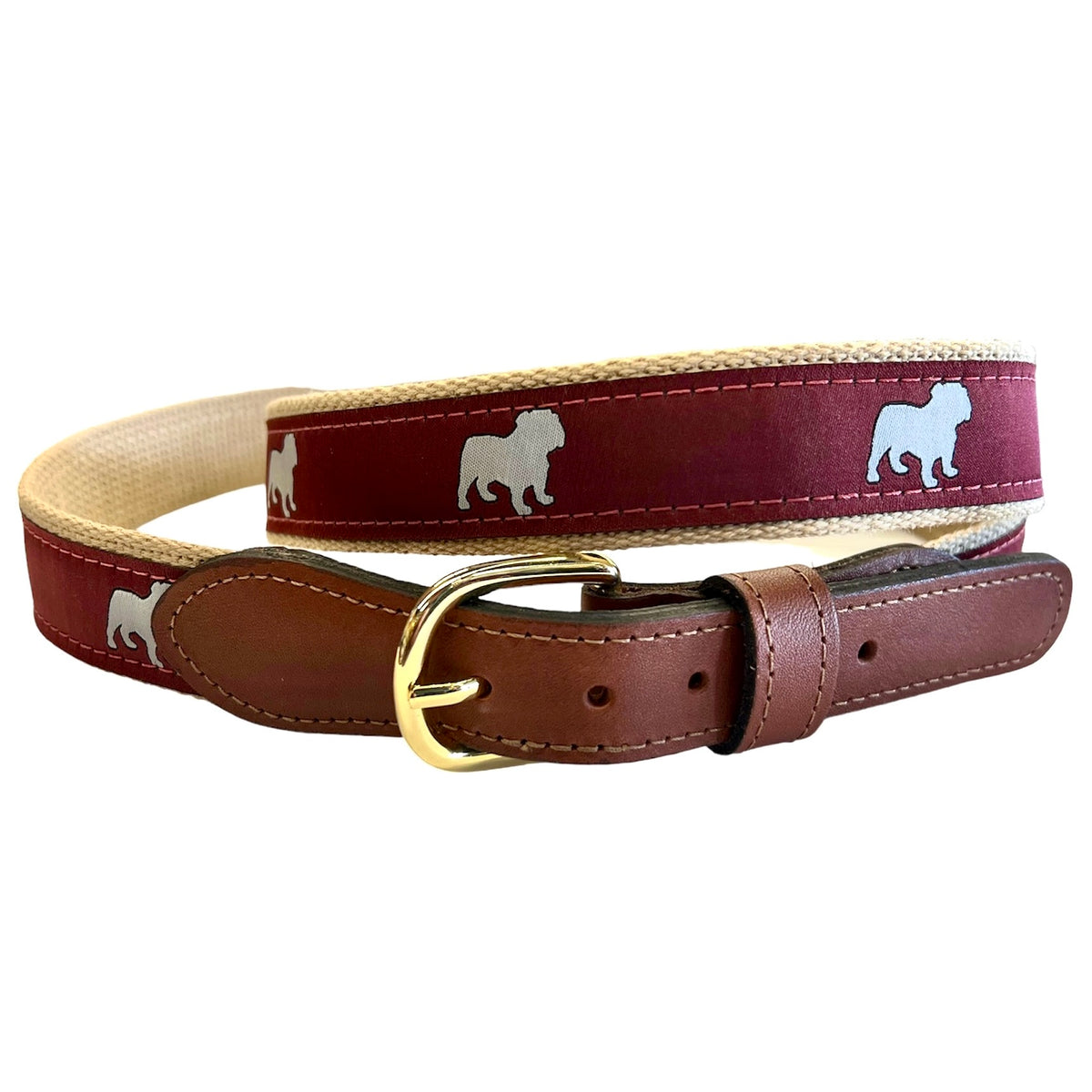 Youth MSU Bulldog Ribbon Belt – Maroon & Co