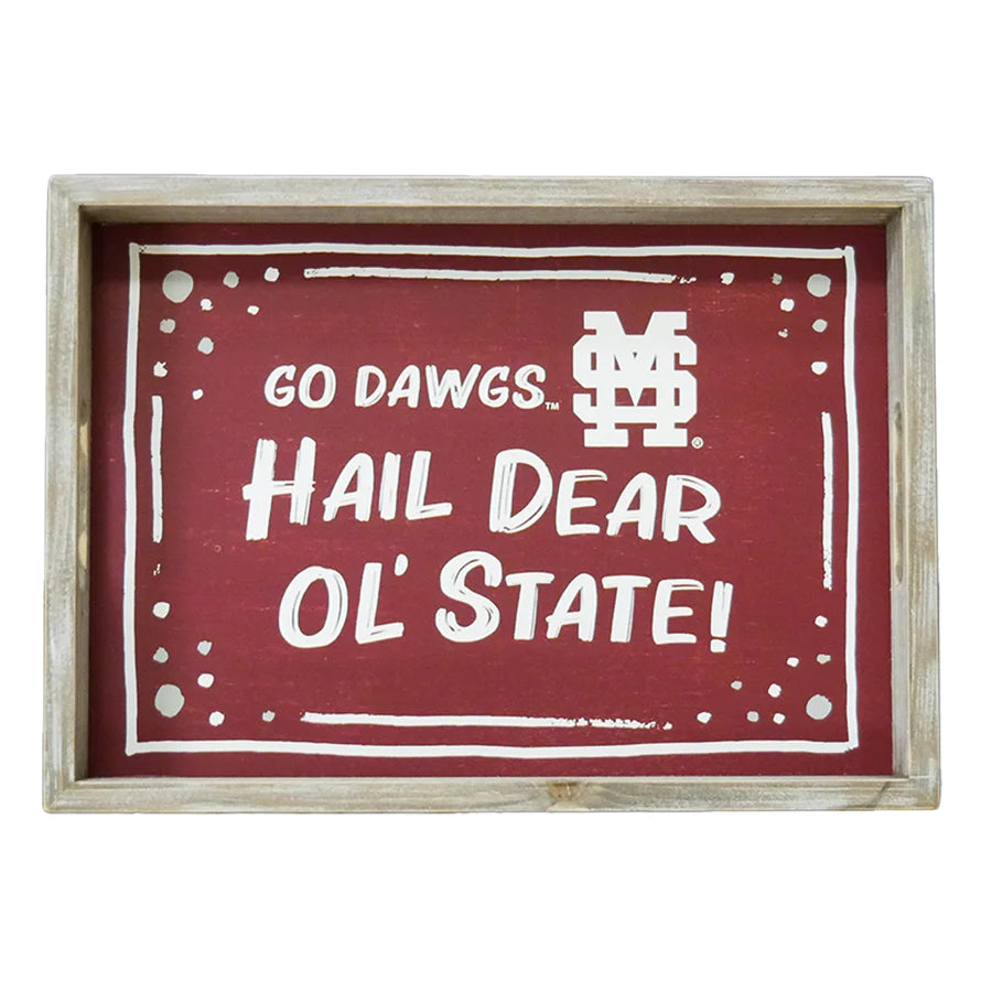 Hail State Spirit Wooden Rectangle Tray – Maroon & Co